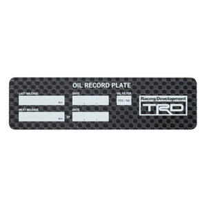 TRD Oil Change Plate – stoppie